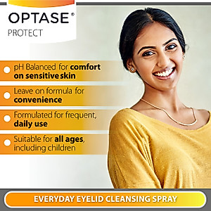 Optase Protect Eyelid Cleansing Spray - Hypochlorous Acid Spray for Daily Protection - Soothing for Dry Eye, Blepharitis, and Stye Treatment - Hypochlorous Acid Eyelid Cleanser - 100 ml