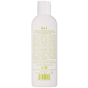 kai Body Wash, 8 Fl Oz., foaming body wash with vitamin e, extracts of cucumber + comfrey, scented with the delicously, fresh + clean signature fragrance. vegan, cruelty free, made in the usa