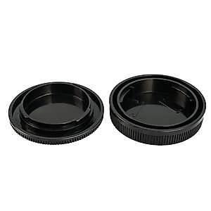 NIYI 2Sets Camera Body Cap and Lens Rear Cap Kit, Compatible with Canon EOS M Mount Mirrorless Camera Rear Lens Protector Cover and Body Protector Set