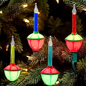 SUNSGNE 4 Pack Multicolor Christmas Bubble Light Replacement Bulbs, Vintage Traditional Bubble Light Replacement Bulbs E12 Candelabra Base for Indoor Christmas Xmas Decorations, 5 Watts