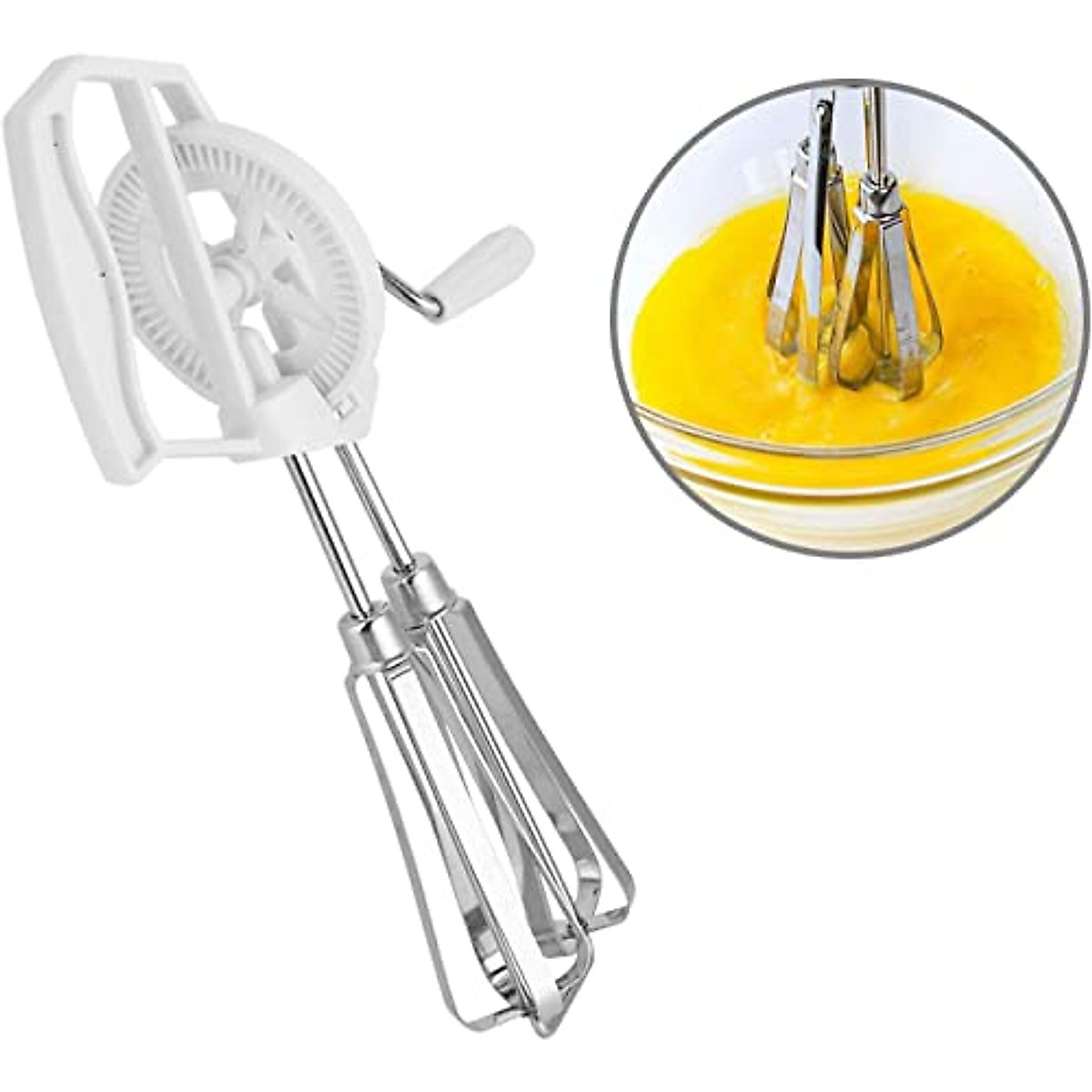 Stainless Steel Handheld Manual Egg Blender Mixer Beater Home Kitchen Practical Cooking Tool
