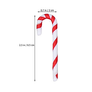 Toddmomy 50 Pieces Christmas Plastic Candy Cane Ornaments Christmas Tree Hanging Ornaments for Xmas Holiday Party Home Decoration 5cm/1.96inch