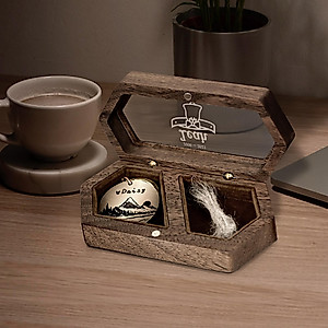 Pet Memorial Box Wooden Pet Urns Personalized Pet Box with Name Pet Memorial Tooth and Hair Case