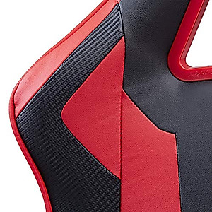 DXRacer OH/TS29 for Big & Tall, Ergonomic Home Office Armchair Comfortable Desk Recliner High Backrest Computer Seat | Height Swivel, 4D Armrest and Premium PU Leather, Max, Black and Red