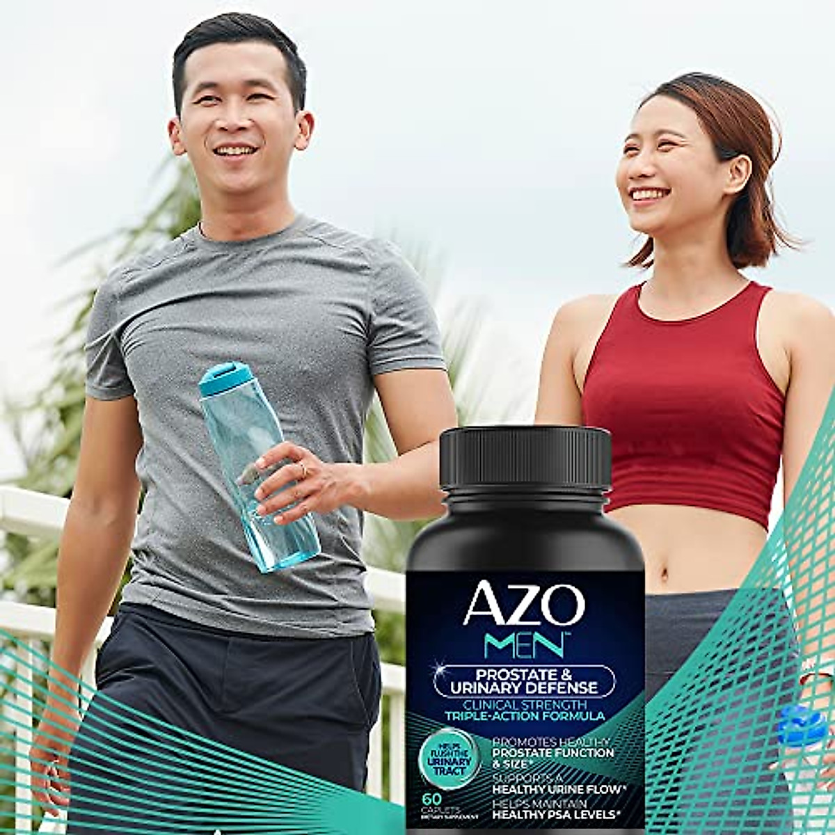 AZO Men Prostate and Urinary Defense, Clinical Strength Prostate Supplement for Men, Promotes Healthy Prostate Function and Size*, Supports Healthy Urine Flow*, 60 Count