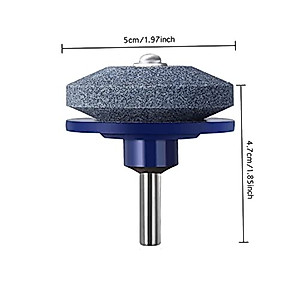 Eaarliyam Lawnmower Blade Sharpener, 1Pc (Bule) Garden Lawn Mower Grinder Wheel Stone Sharpener, for Power Drill Hand Drill Drill Repair Kit