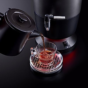 SAKI Chaiovar Electric Samovar - 4L Stainless Steel Electric Tea Maker, Temperature Display, Large Ceramic Teapot, Boil Dry & Auto Shut Off, Best for Persian, Russian, and Turkish Tea - Space Grey