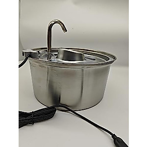 KOOGMOON Cat Water Fountain Stainless Steel, 108oz/3.2L Automatic Cat Fountain, Multi-Filtration, Easy to Clean, Ultra Silent Dog Water Dispenser for Cats, Dogs and Other Pets