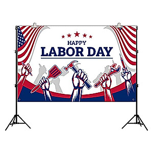 Happy Labor Day Background Banner Patriotic Hanging Party Decoration for American Holiday Party Supplies