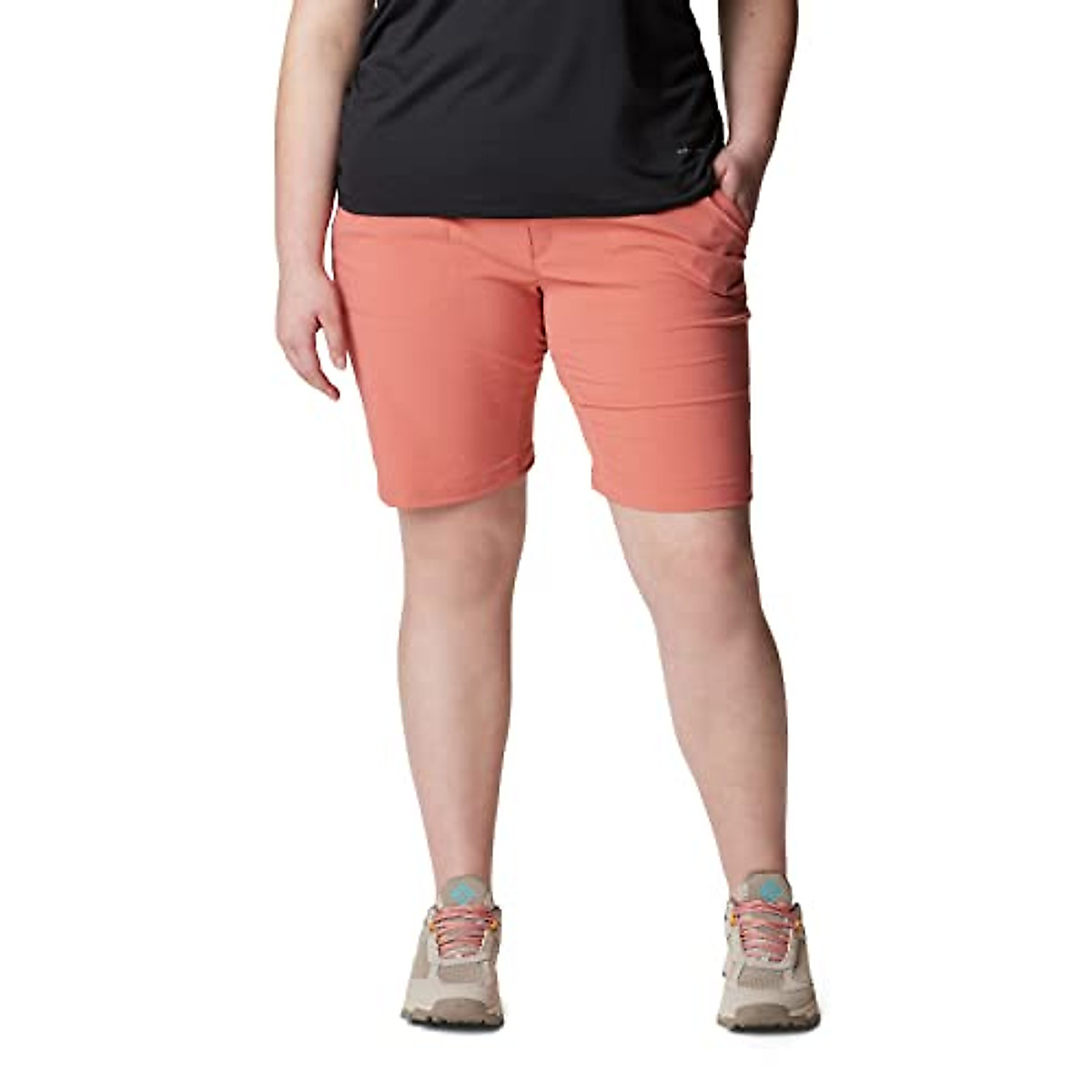 Columbia Women's Saturday Trail Long Short, Dark Coral, 12