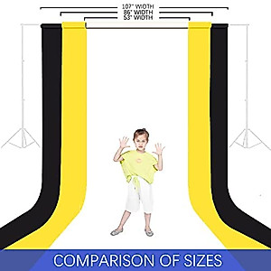 Phsureo Seamless Photo Photography Backdrop Paper, Black Photo Background Paper Roll (53”x16', 45 Ultra Black)