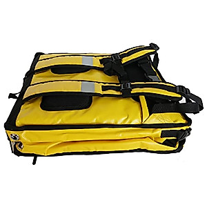Packir PK-GV: Extendable Food Delivery Rucksacks, Flexible Pizza Takeaway Bags, Delivery Backpacks with Cup Holders,Yellow