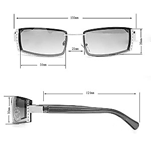 SOUTHPOLE Women's 1022SP Slim Retro Metal UV400 Protective Rectangular Sunglasses. Cool Gifts for Her, 51mm, Rose Gold, 51 mm