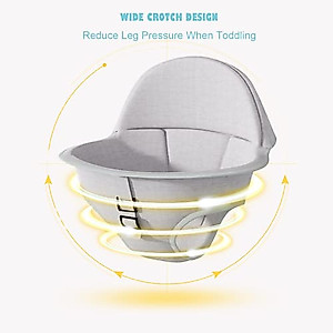 Jmoermif Baby Walkers with Enlarged Chassis and Easy Clean Tray, Universal Height Adjustable Walker Wheeled Walker, Anti-Rollover Folding Walker Suitable for Girls Boys 6-18Months Toddler Baby Walkers