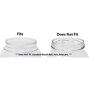 CLEARVIEW CONTAINERS | 110/400 Plastic Replacement Lids | 110mm Caps w/Leak Proof Liner | For Large Glass or Plastic Wide Mouth Jar | Made in the U.S.A.| Food-Grade Storage Caps for Canning Jars (3)