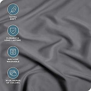 Bare Home 2-Pack Fitted Bottom Sheets Full - Premium 1800 Ultra-Soft Wrinkle Resistant Microfiber - Deep Pocket (Full, Grey)