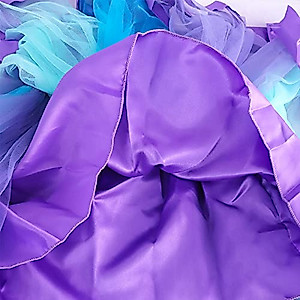 Doctor Unicorn Birthday Girls Mermaid Outfit Set - Costume Tutu Skirt Dress, Shirt, Headband & Satin Sash (Blue Mermaid-2, 4-5 Years)