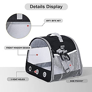 LWYMX Small Animal Carrier Bag, Guinea Pig Carrier Cage, Pet Carrier for Hamster, Hedgehog, Rat and The Other Small Animals.