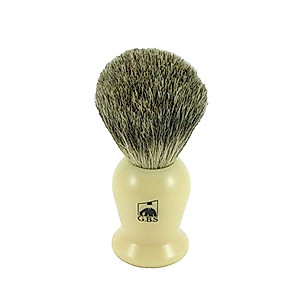 Customizable GBS Pure Badger Bristle Shaving Brush 21 MM Knot 100 mm (4" Tall) Ivory Handle! Personalized