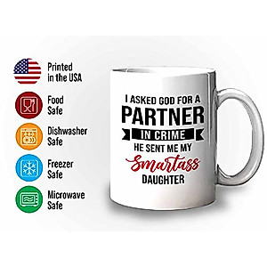 Bubble Hugs Mother's Day Coffee Mug 11oz White - Partner Smart Daughter - Funny Mama Women Step Mother Daughter Son From Father Lovely Wife Grandma Super Mom Family Birthday