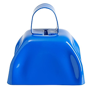 Set of 12 3-inch Cowbells with Handle, Hand Percussion Cow Bells Noise Makers for Sporting Events, Football Games (Blue)