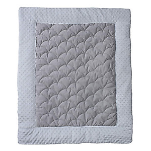 BabyFad Minky White 9 Piece Baby Crib Bedding Set