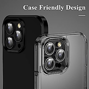 YWXTW Designed for iPhone 14 Pro Max Camera Lens Protector, for iPhone 14 Pro Camera Lens Protector, Individual Metal Anti Scratch HD Clear Case Friendly Tempered Glass Camera Cover, 1 Set