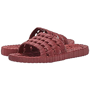 TECS Women's Flexible PVC Lightweight Relax Water Sandal | Open Toe Slipper with Drainage Hole for Beach, Showers, Dorms, & Outdoor