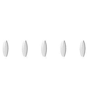 stonylab Magnetic Stir Bar, 5-Pack 10 mm Laboratory Stir Plate Bar PTFE-Coated Stir Bar Set Magnetic Stirring Bars White Stir Mixer for Stirrers, Olive Shape, 5 PK