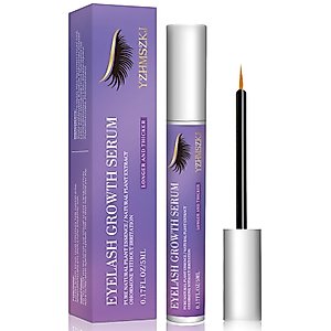 Eyelash Growth Serum, Eyelash Serum to Grow Lashes Or Brows, 5ml Irritation-Free Lash Serum for Longer Thicker Healthier and Fuller Looking Natural - Eyelash Serum Vegan & Cruelty-Free