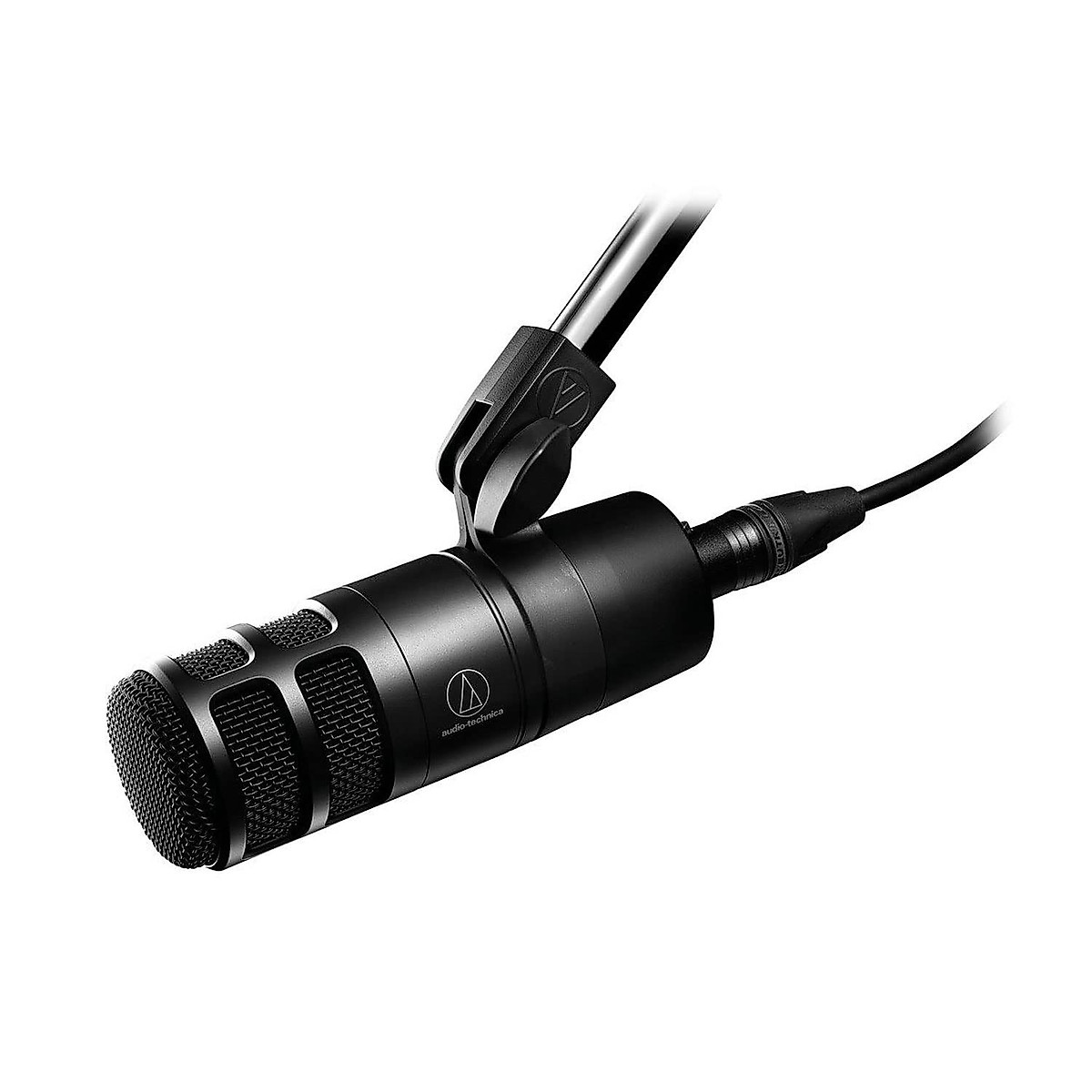 Audio-Technica AT2040 Mic 20 Series Front Address Dynamic Mic + Adjustable Desk Microphone Stand + Mic Cable XLR-M to XLR-F + Photo4Less Black Cleaning Cloth