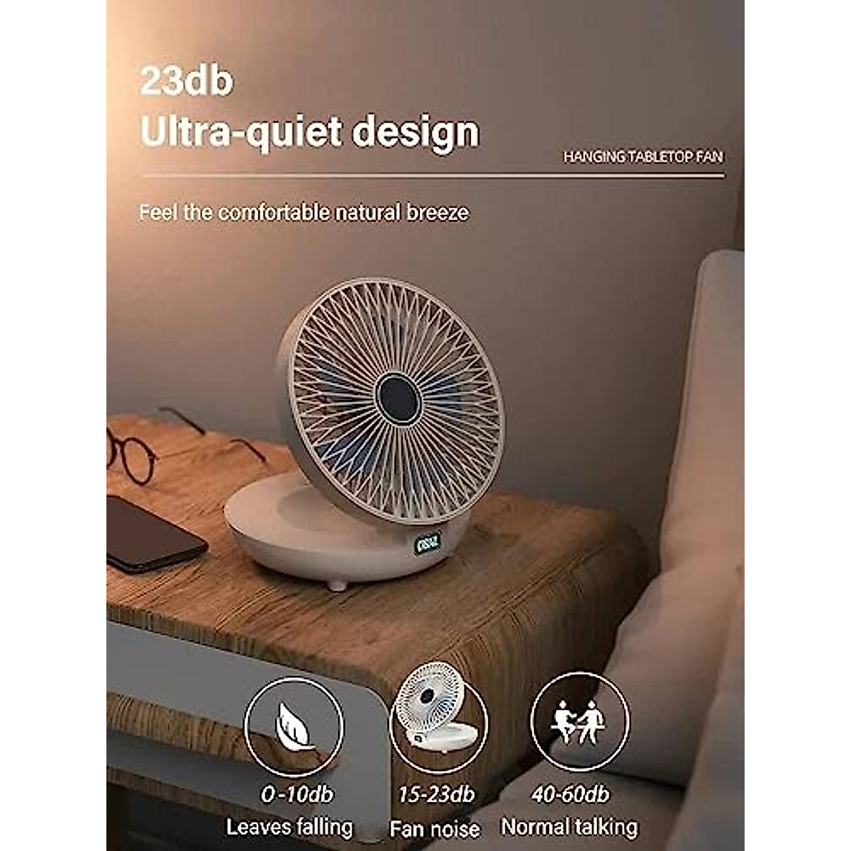 Household Dual-use Kitchen Fan - Portable Powerful Table Fan Wall-mounted Fan, 3 Speed Wind 120° Rotate Desktop Fan, Adjustment Table Fan for Kitchen Home (White (Straight Plug-Not Rechargeable))