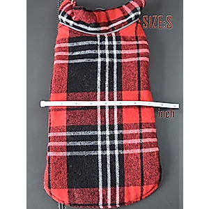 Uadonile Dog Coat British Style Plaid Christmas Jackets, Windproof Reversible,Reflective Dogs Winter Warn Snow Coat, Cold Weather Coats for Small Medium and Large Boy Girl