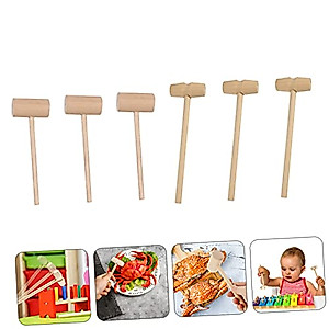 Food Mallet 40pcs Wooden Hammer Crab Cake Crab Mini Chocolate Crab Mallet Seafood Pounding Tool Wood Cake Hammer Wood Crab Mallets Mini Wooden Hammer Mallet Puzzle Set