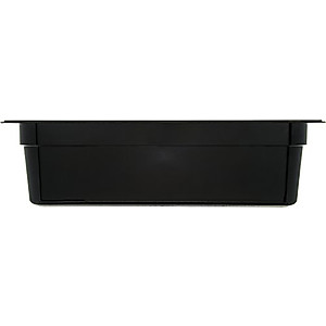 Carlisle FoodService Products Storplus Full-Size Plastic Food Pan, Food Storage Container, for Catering, Buffets, Restaurants, Polycarbonate, Full Size, 6 Inches Deep, Black, (Pack of 6)