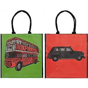 Premier Life Store London Souvenir Routemaster Red Bus & Black Cab Shopping Bag UK Britain England Gift