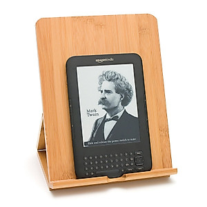 Lipper International 1886 Bamboo Wood Folding Stand for iPad, Samsung, Nexus, Nintendo Switch, and Other Tablets