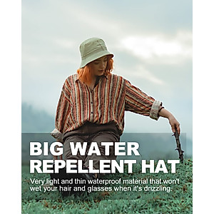 Extra Large Lightweight Bucket Sun Hat,Breathable Travel Cooling Hats,Outdoor Sun Hat for Big Heads 24.5"-25.5" Black