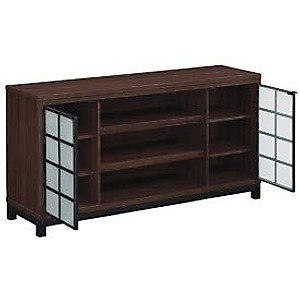 Twin Star Home 55" Uptown Uptown Loft TV Stand for Up to 60" TV - Saw Cut Espresso, TC55-6490-PD01