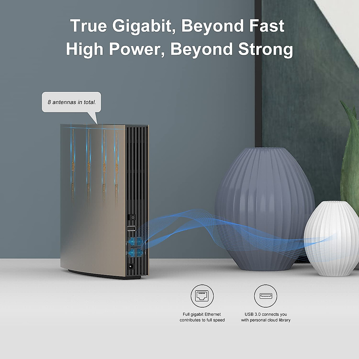 Wavlink AC 3200 Smart WiFi Router-Dual Band MU-MIMO Gigabit Wireless Internet Router to 3200 Mbps| Up to 2500 sq.ft Coverage & 100 Devices,Support Guest WiFi, Parental Control, QoS-Gold