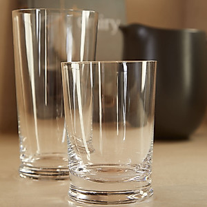 Casafina, Terrazza collection, Glass Drinkware, Set of 6 Highball glasses, 24 oz.