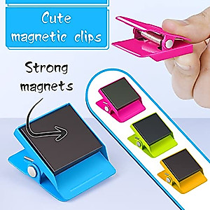 12 Pack Magnetic Clips Heavy Duty, Refrigerator Magnets Clip, Fridge Magnet Clips, Strong Fridge Magnets, Clips Magnets for Fridge, Whiteboard