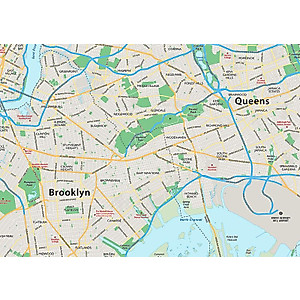 New York City Street Map - 23.2 x 23.2 Inches - Paper Laminated