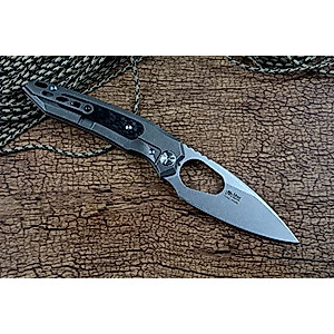 TwoSun TWOSUN TS382 Outdoor Camping Sports Pocket Knife 14C28N Steel Blade Titanium Handle