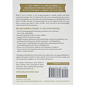 Robert's Rules of Order Newly Revised, 12th edition