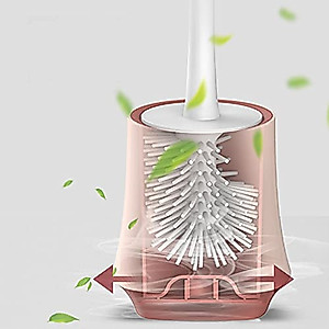 Toilet Brush Floor-Standing Punch Long Handle Soft Brush for Washing Toilet No Dead Ends Toilet Bowl Brush Home Toilet Cleaning Tools Bathroom Toilet Brush Holder Furniture (Color : Blue)