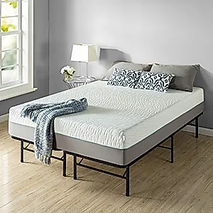 Zinus 13 Inch Green Tea Pressure Relief Memory Foam Mattress/Zoned Airflow Design/CertiPUR-US Certified/Bed-in-a-Box, Queen