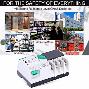 Dual Power Automatic Transfer Switch AC 400V 4P 100A ATS PC Automatic Changeover Toggle Switch Double Transfer Switch for Municipal Electricity UPS Inverter Solar