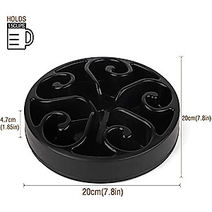 JASGOOD Slow Feeder Dog Bowl Slow Eat Feeder for Fun Slow Feeding Interactive Bloat Stop Dog Bowl,A-Black