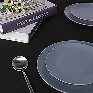 6-Pack Plastic Tablecloth Disposable Rectangle Table Covers 54 Inch. x 72 Inch. Rectangle Table Cover Decorative Fabric Table Cover for Dining Table, Buffet Parties and Camping (Black)
